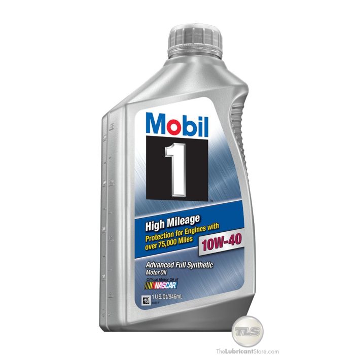 Mobil 1 High Mileage 10w 40 Case 6 Quarts